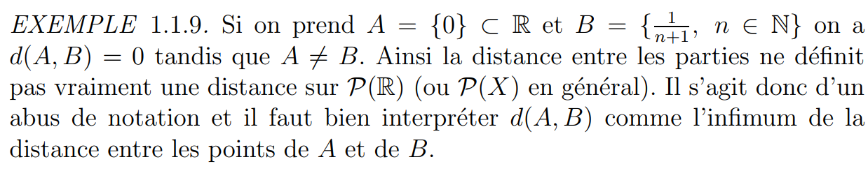 Distance de la convergence uniforme - Math'φsics