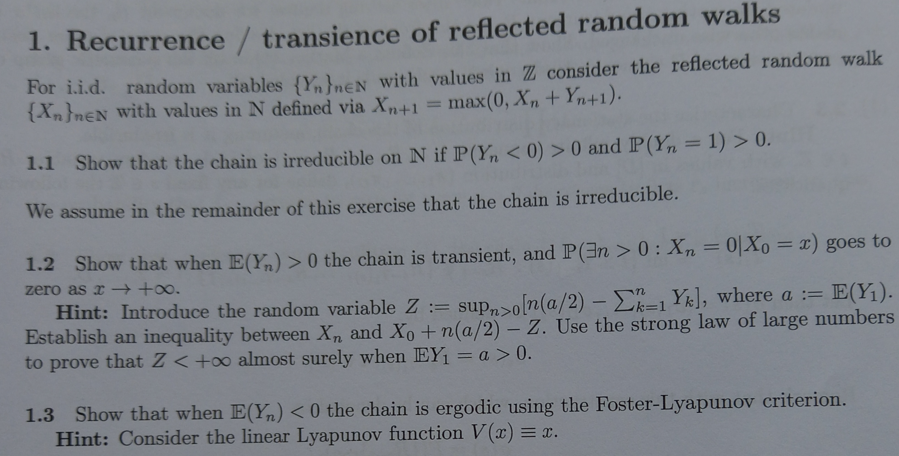 Critère de Foster-Lyapounov pour l'ergodicité - Math'φsics